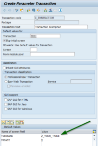 Create a transaction from SM30 - SAP-TIPS