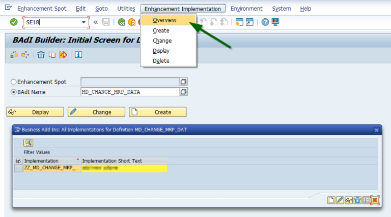 Check if BADI is implemented - SAP-TIPS